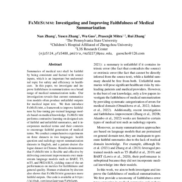 FaMeSumm: Investigating and Improving Faithfulness of Medical ...