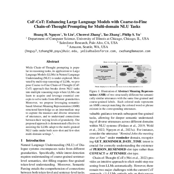 CoF-CoT: Enhancing Large Language Models with Coarse-to-Fine Chain-of-Thought Prompting for ...