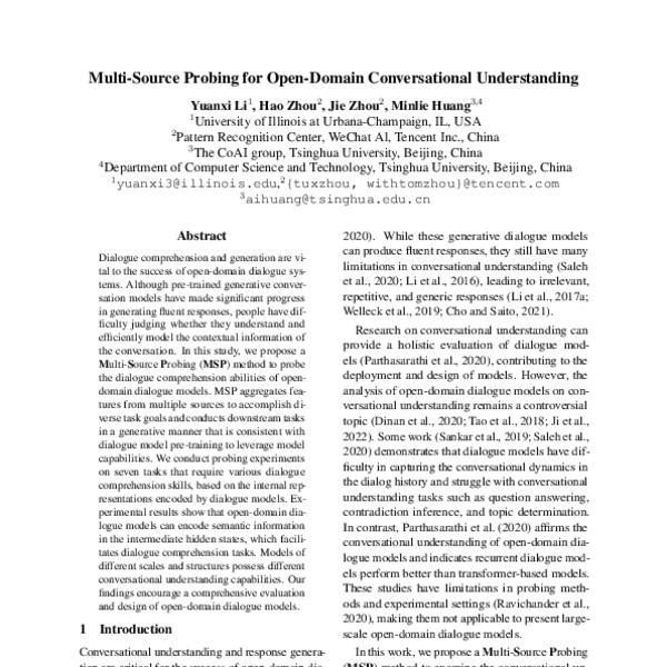 Multi-Source Probing for Open-Domain Conversational Understanding - ACL Anthology