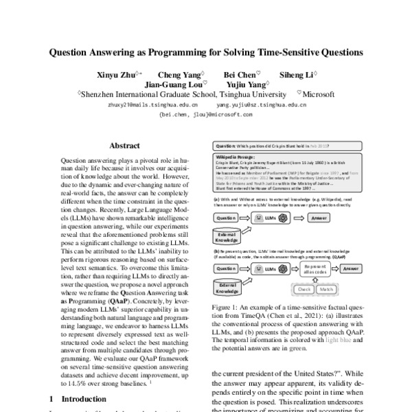 Question Answering as Programming for Solving Time-Sensitive Questions - ACL Anthology