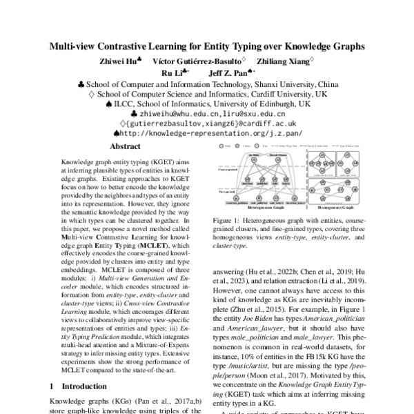 Multi View Contrastive Learning For Entity Typing Over Knowledge Graphs Acl Anthology