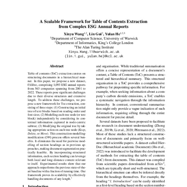A Scalable Framework for Table of Contents Extraction from Complex ESG ...