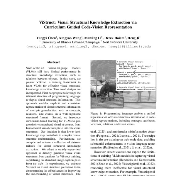 ViStruct: Visual Structural Knowledge Extraction via Curriculum Guided Code-Vision ...
