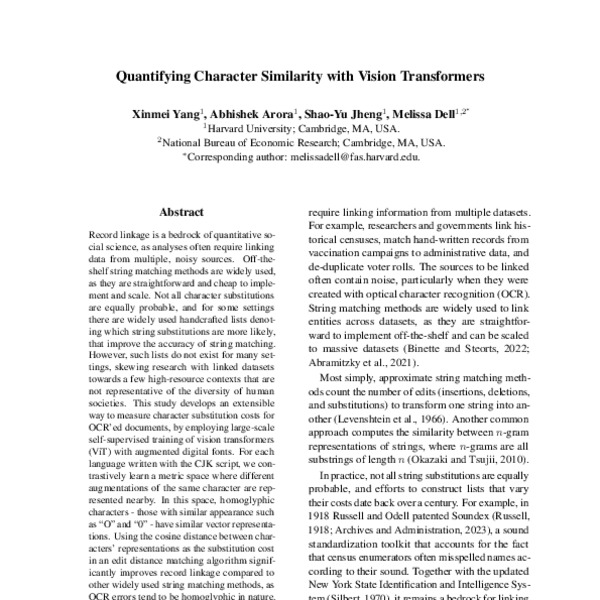 Quantifying Character Similarity with Vision Transformers - ACL Anthology