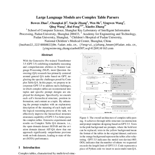 Large Language Models Are Complex Table Parsers Acl Anthology