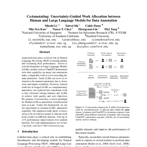 CoAnnotating: Uncertainty-Guided Work Allocation between Human and Large Language Models for ...