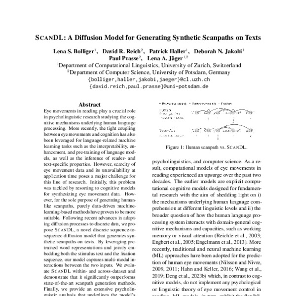 ScanDL: A Diffusion Model for Generating Synthetic Scanpaths on Texts - ACL Anthology