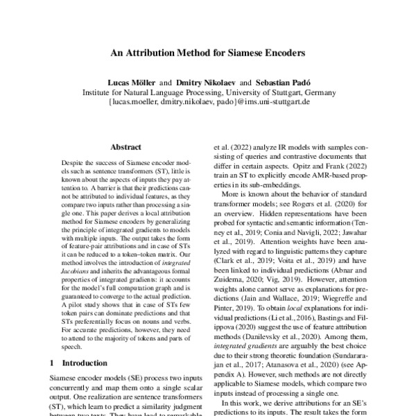 An Attribution Method for Siamese Encoders - ACL Anthology