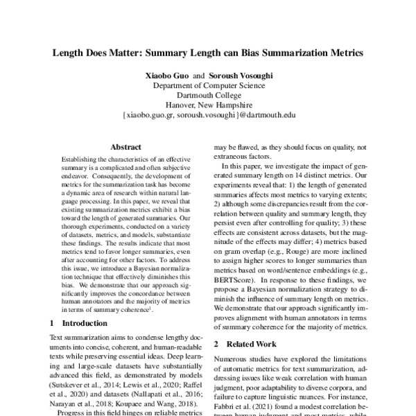 Length Does Matter Summary Length Can Bias Summarization Metrics Acl Anthology