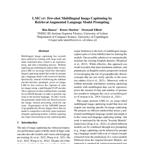 LMCap: Few-shot Multilingual Image Captioning by Retrieval Augmented Language Model Prompting ...