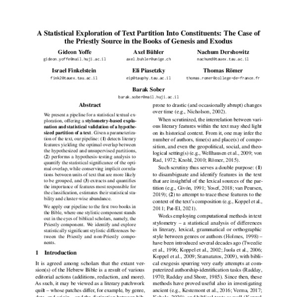 A Statistical Exploration of Text Partition Into Constituents: The Case ...