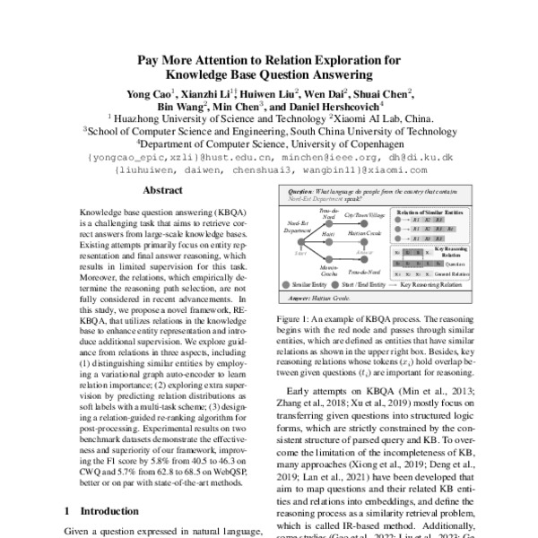 Pay More Attention to Relation Exploration for Knowledge Base Question Answering - ACL Anthology