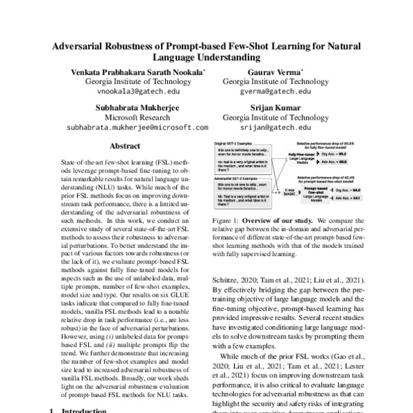 Adversarial Robustness of Prompt-based Few-Shot Learning for Natural Language Understanding ...