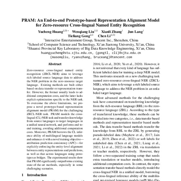 PRAM: An End-to-end Prototype-based Representation Alignment Model for Zero-resource Cross ...