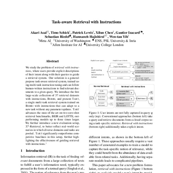 Task-aware Retrieval with Instructions - ACL Anthology
