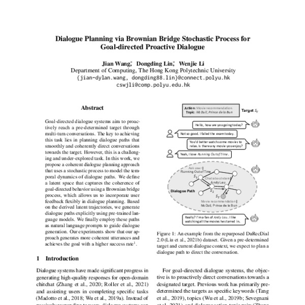 Dialogue Planning via Brownian Bridge Stochastic Process for Goal-directed Proactive Dialogue ...