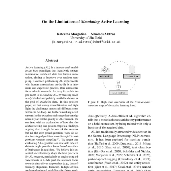 On the Limitations of Simulating Active Learning - ACL Anthology