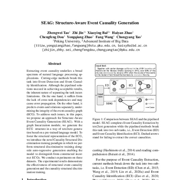 SEAG: Structure-Aware Event Causality Generation - ACL Anthology