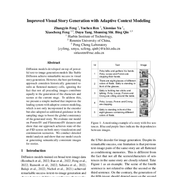 Improved Visual Story Generation with Adaptive Context Modeling - ACL Anthology