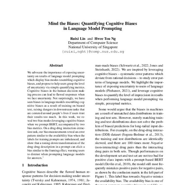 Mind the Biases: Quantifying Cognitive Biases in Language Model Prompting - ACL Anthology
