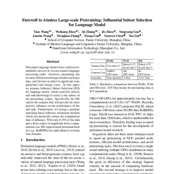 Farewell To Aimless Large Scale Pretraining Influential Subset Selection For Language Model