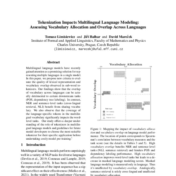 Tokenization Impacts Multilingual Language Modeling: Assessing Vocabulary Allocation and Overlap ...