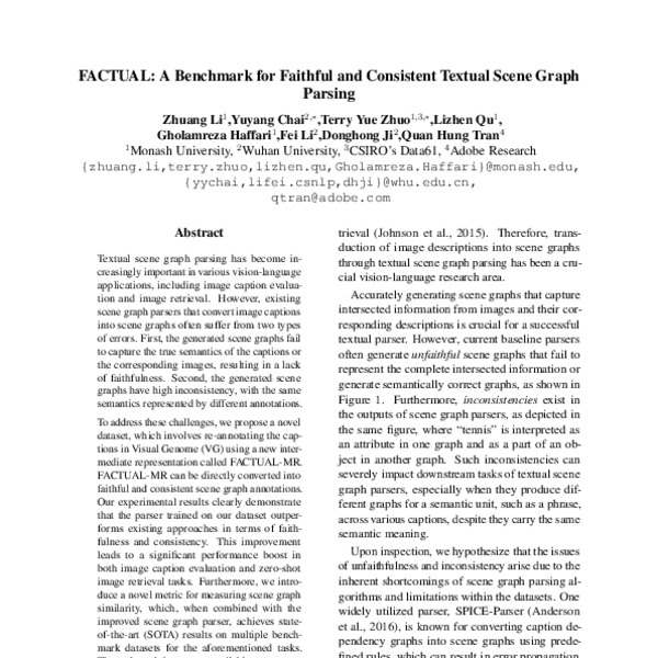 FACTUAL: A Benchmark for Faithful and Consistent Textual Scene Graph Parsing - ACL Anthology