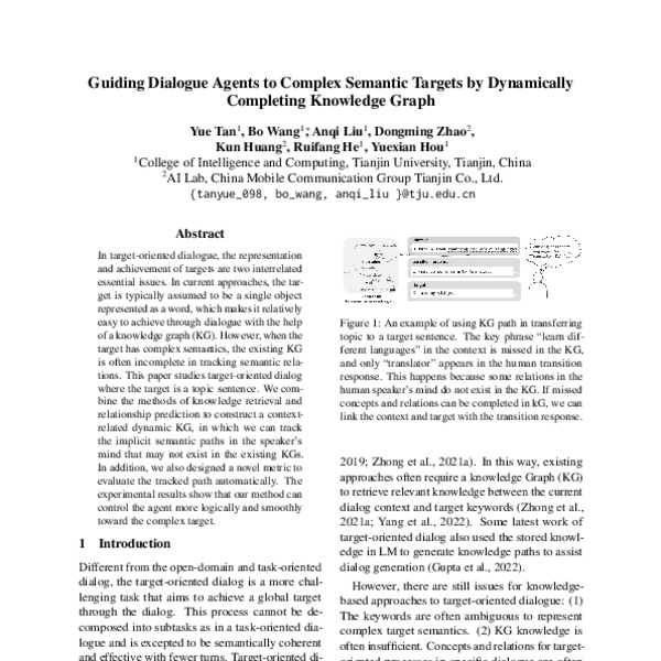Guiding Dialogue Agents to Complex Semantic Targets by Dynamically Completing Knowledge Graph ...