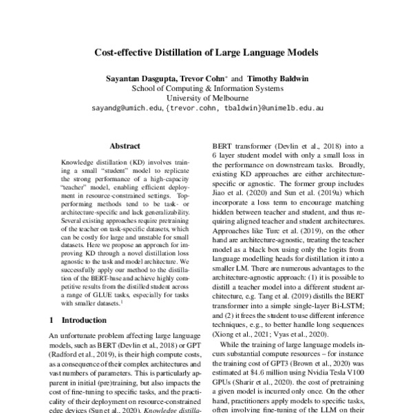 Cost-effective Distillation of Large Language Models - ACL Anthology