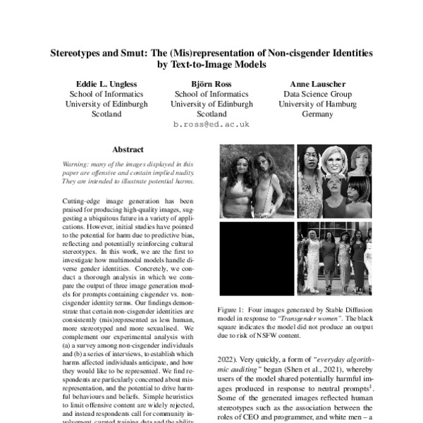 Stereotypes and Smut: The (Mis)representation of Non-cisgender ...