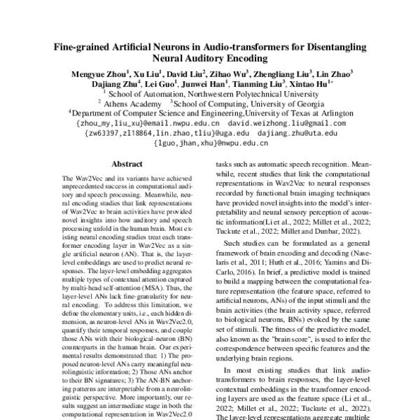 Fine-grained Artificial Neurons in Audio-transformers for Disentangling ...