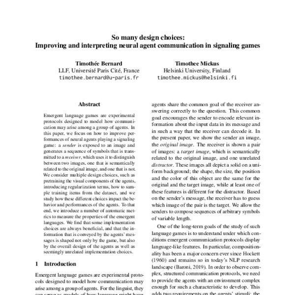 So many design choices: Improving and interpreting neural agent ...