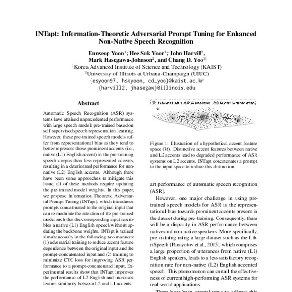 INTapt: Information-Theoretic Adversarial Prompt Tuning for Enhanced ...