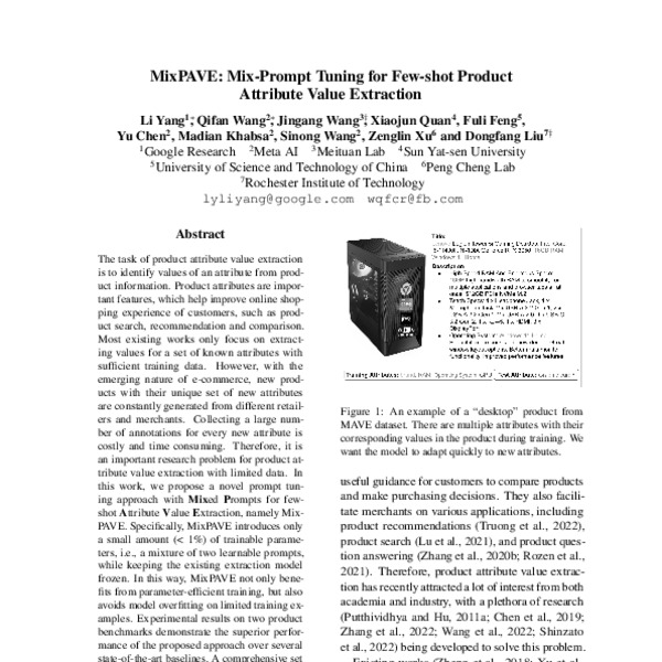 MixPAVE: Mix-Prompt Tuning for Few-shot Product Attribute Value Extraction - ACL Anthology