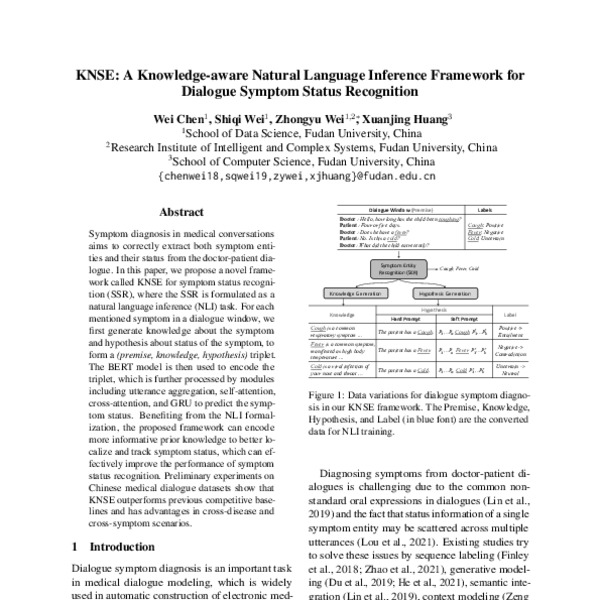 KNSE: A Knowledge-aware Natural Language Inference Framework for ...