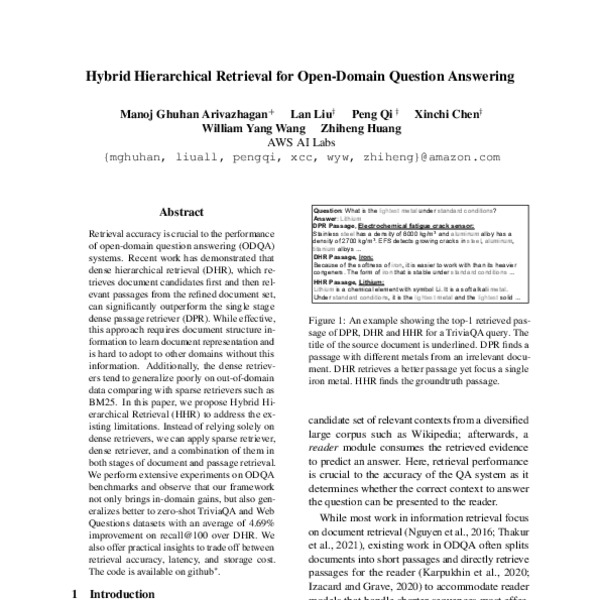 Hybrid Hierarchical Retrieval for Open-Domain Question Answering - ACL Anthology