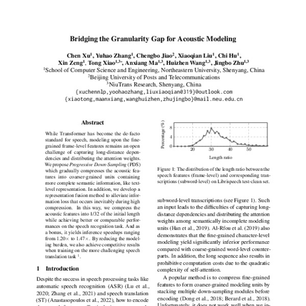 Bridging the Granularity Gap for Acoustic Modeling - ACL Anthology