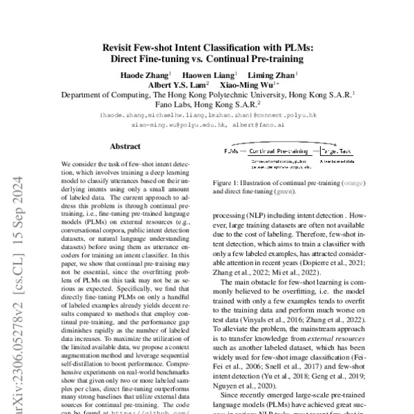 Revisit Few-shot Intent Classification with PLMs: Direct Fine-tuning vs ...