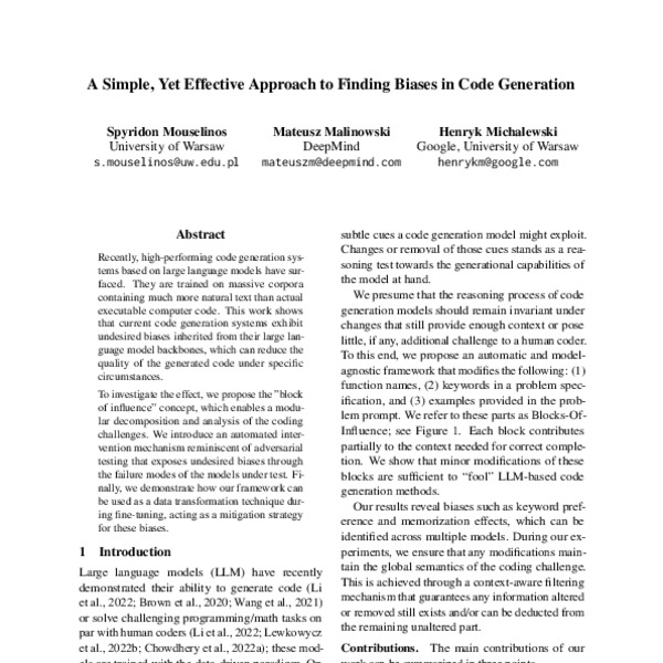 A Simple, Yet Effective Approach to Finding Biases in Code Generation ...