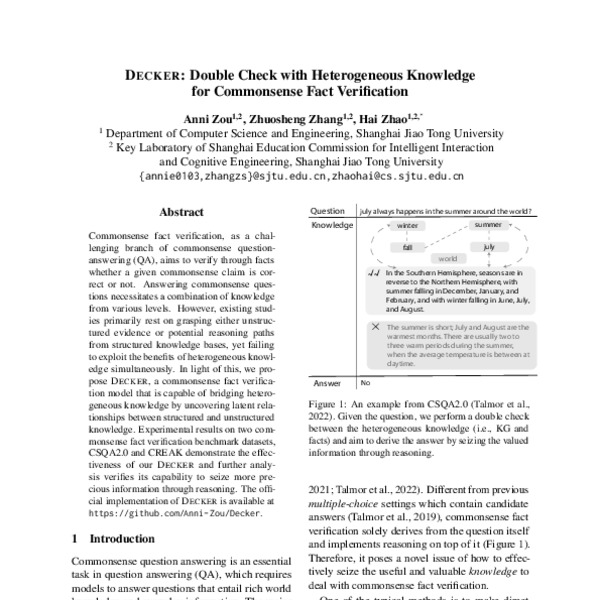 Decker: Double Check with Heterogeneous Knowledge for Commonsense Fact ...