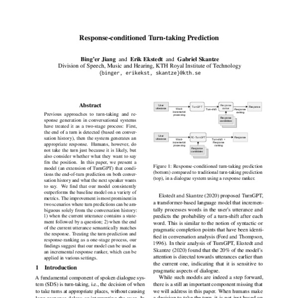 Response-conditioned Turn-taking Prediction - ACL Anthology