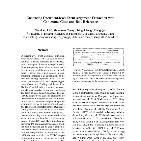 Enhancing Document Level Event Argument Extraction With Contextual Clues And Role Relevance