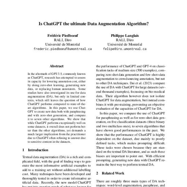 Is Chatgpt The Ultimate Data Augmentation Algorithm Acl Anthology