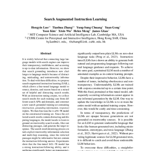 Search Augmented Instruction Learning - ACL Anthology