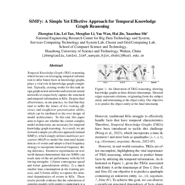 SiMFy: A Simple Yet Effective Approach for Temporal Knowledge Graph Reasoning - ACL Anthology