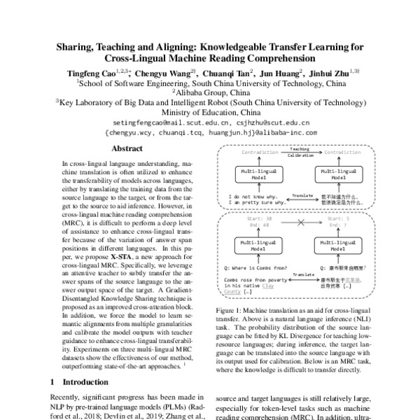 Sharing, Teaching and Aligning: Knowledgeable Transfer Learning for Cross-Lingual Machine ...