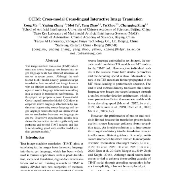 CCIM: Cross-modal Cross-lingual Interactive Image Translation - ACL Anthology