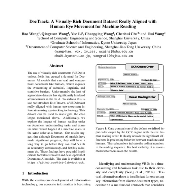 DocTrack: A Visually-Rich Document Dataset Really Aligned with Human ...