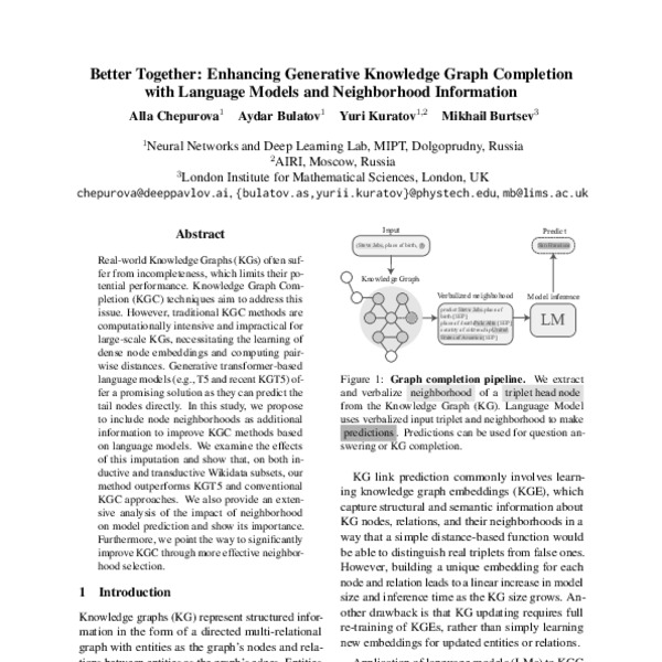 Better Together: Enhancing Generative Knowledge Graph Completion with Language Models and ...