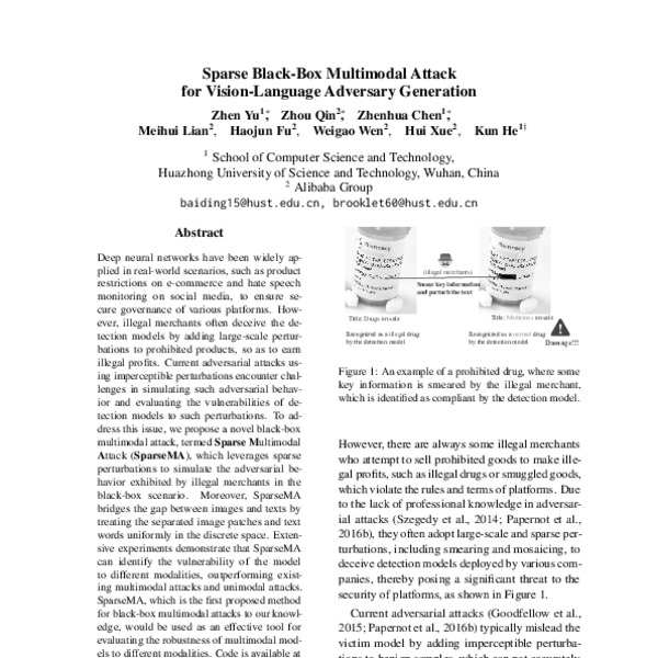 Sparse Black Box Multimodal Attack For Vision Language Adversary Generation Acl Anthology